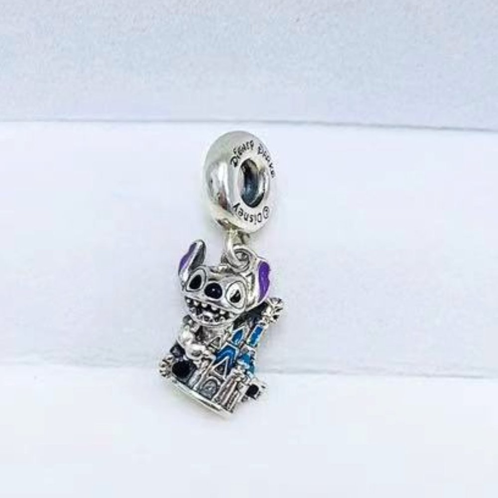 Pandora Disney Park Stitch & Castle Dangle Charm - Gem